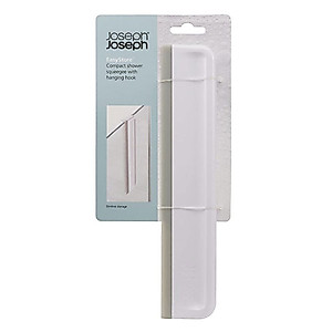 Joseph Joseph EasyStore Compact Shower Squeegee with Integrated Hanger, One-Size, White/Gray