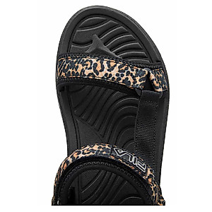 Fila Women's Strap Sandal (Leopard Print, 11)