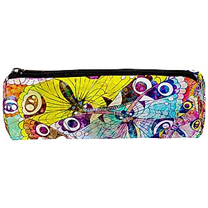Colorful Butterflies Pencil Bag Pen Case Stationary Case Pencil Pouch Desk Organizer Makeup Cosmetic Bag for School Office