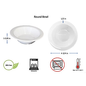 Z-Moments Western Melamine Fruit Bowl Monkey Bowl 5 oz. 4-3/4" dia. White or Tan NSF (96, White)