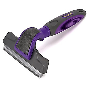 Hertzko Pet Deshedding Tool Gently Removes Shed Hair - for Small, Medium, Large, Dogs and Cats, with Short to Long Hair