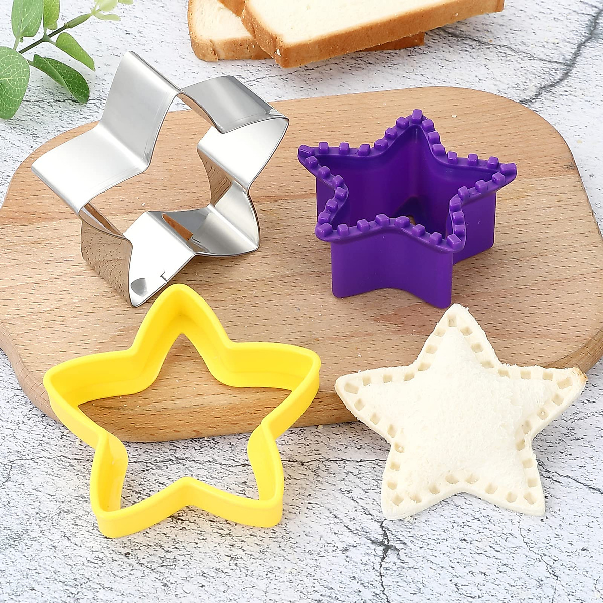 Sandwich Cutter and Sealer Set Cookie Cutters Vegetable Fruit Cutter Sandwich Cutter Cookie Stamps Mold Baking Supplement