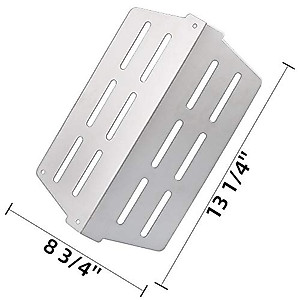SHINESTAR Durable 65505 Heat Deflectors Replacement for Weber Genesis 300 Series, Genesis E/S-310, 330 (Front-Mounted Control) Grill Parts, Stainless Steel, 2-Pack