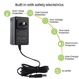 UL Listed 12V Power Supply AC Adapter 2A 24W, AC 100-240V to DC 5.5mm x 2.1mm 12 V2A Transformers for LED Strip Lights,CCTV Camera