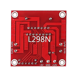 AEDIKO 4pcs L298N Motor Drive Controller Board Module Dual H Bridge DC Stepper with Jumper Wires M/F M/M F/F for DIY Electric Projects, Smart Car Robot