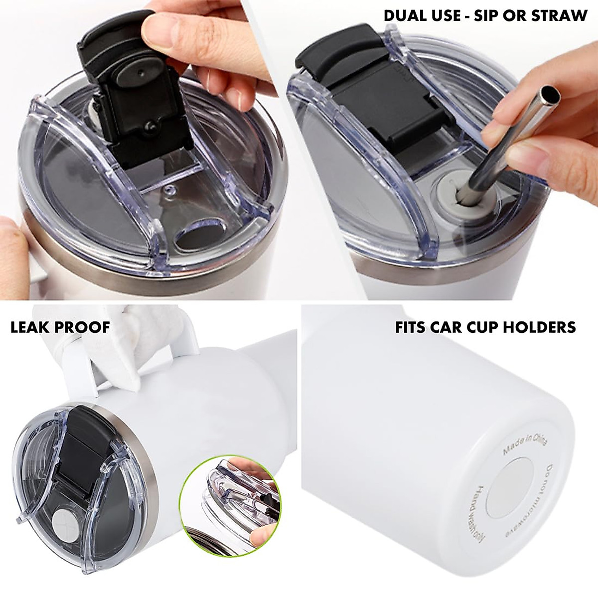 Andaz Press Personalized Photo 40oz Tumbler with Handle, Lid and Straw, Custom Picture 40 oz Tumbler Travel Mug, Custom Mug with Name Text Teacher Gifts for Women, Teacher Appreciation Gifts