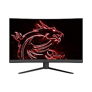 MSI 32" FHD 1500R Curvature Non-Glare Super Narrow Bezel 1ms 1920 x 1080 165Hz Refresh Rate Tilt Adjustment FreeSync Curved Gaming Monitor (Optix G32C4), Black (Renewed)