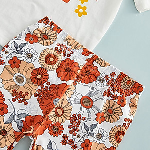 Muasaaluxi Toddler Kid Baby Girls Outfits Short Sleeve Letter Print T-shirt Tops Flared Pants Summer Clothes 1-6Y (Stay Groovy, 2-3T)