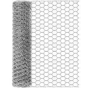 16in x 82ft Chicken Wire, TOYPOPOR 40cm x 25m Poultry Wire Netting Hexagonal Galvanized Mesh Garden Fence Barrier for Pet Rabbit Chicken Fencing (16In x 82FT)