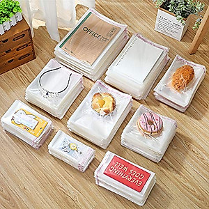 LISM 1000 Pack 4" x 6" Thick Clear Self Seal Plastic Cellophane Bags Heavy Duty 1.6Mil Resealable Self-Sealing Photos Card Gifts Cello Bag Bakery Cookie Candy OPP Treat Poly Bags