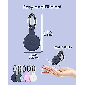 PawsRealm NFC & QR Code Pet ID Tag, Silicone Silent Dog Tag, Cat Name Tag, Personalized Customized Dog Tag, Modifiable Pet Online Profile, Instant Pet Location Alert Email, Anti-Lost Function