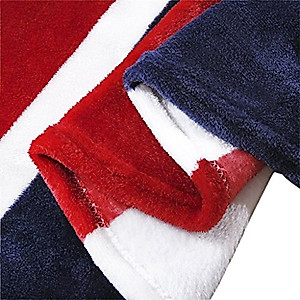 59"x79" British Flag Bed Sofa Blanket Couch Cover Luxury Super Soft Flannel Warm Plush Fleece Bed Throw Quilt Blanket Bedspread for Couch Sofa Bed Car Travel Bedding Blankets Machine Washable