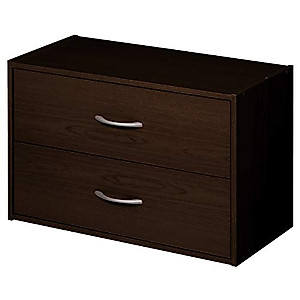 ClosetMaid 1568 Stackable 2-Drawer Horizontal Organizer, Espresso