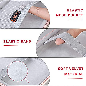 Canboc Carrying Case for HP Sprocket Portable 2x3 Instant Photo Printer, KODAK Step Wireless Mobile Photo Printer, Lifeprint 2x3 Photo Printer, Mesh Bag fit Photo Paper Cable, Rose Gold