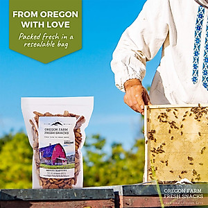 Oregon Farm Fresh Snacks Honey Roasted Nuts and Crackers Mix - Locally Made Honey Roasted Sesame Sticks and Nuts Mix - Enjoy The Perfect Mix of Sweet & Salty - Honey Roasted Mixed Nuts (16oz)