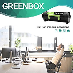 GREENBOX Remanufactured 24B6035 High-Yield Toner Cartridge Replacement for Lexmark 24B6035 Black Toner Cartridge for Lexmark M1145 XM1145 Printers (16,000 Pages, Black, 1-Pack)