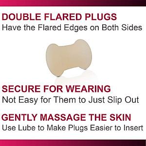 2g 2 gauge 6mm Skin Double Flare Tunnels Ear Plugs SI03 wholesale Lot AFMF 4Pcs