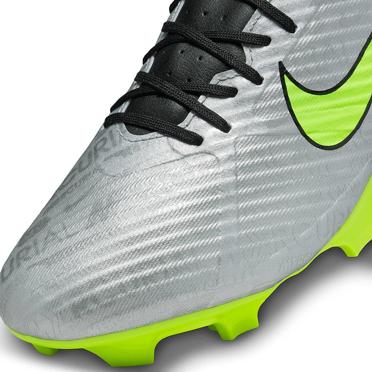 Nike Zoom Vapor 15 Academy XXV FG/MG FB8399 Mens Football Boots (UK 10 US 11 EU 45, Metallic Silver Volt Black 060)
