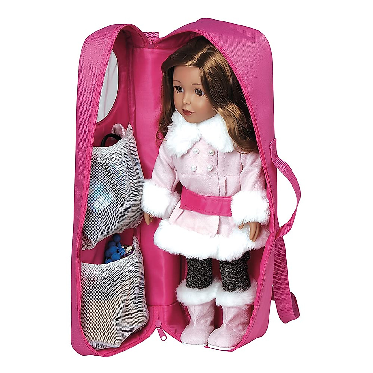 Adora Amazon Exclusive Amazing Girls Doll Accessories - Adjustable Travel Carrier Fits Up to 18” Dolls, Easy to Open and Close Zipper