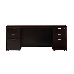 Mayline Mira Series Box/File Credenza Pedestal, Brown