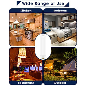 PACETAP 4 Pack Replacement Bulbs FUL15W BL with 4 Pin Base, Indoor Outdoor 15W U Shape Lamp Tube Compatible with T6 T8 T9