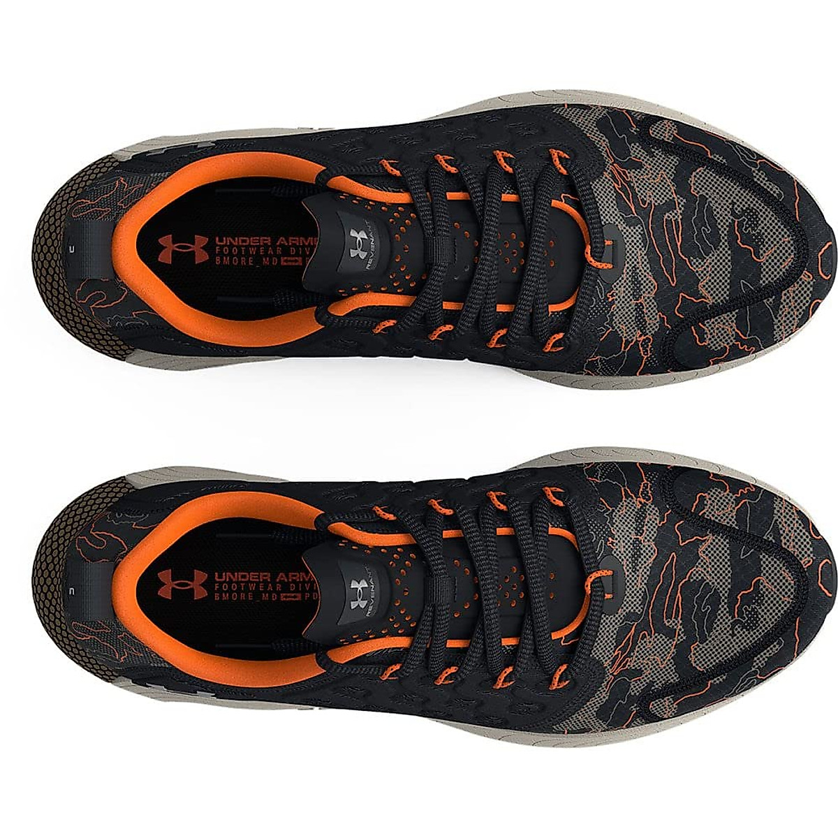 Under Armour Unisex HOVR Revenant CAMO Cross Trainer, Black (002)/Metallic Ore, 10.5 US Men