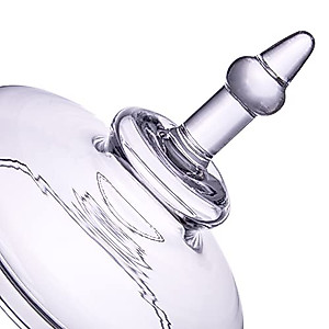 Clear Glass Apothecary Jar with Lid Decorative Candy Buffet Jars Elegant Glass Storage Containers for Weddings Home Bathroom Decor and Kitchen Centerpieces (D:6.9" H:17")