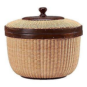 Teng Tian lidded home storage Rattan Handicrafts Casual Style Circular Basket rattan baskets