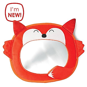 Diono Easy View Fox Character, Baby Car Mirror, Safety Car Seat Mirror for Rear Facing Infant, Fully Adjustable, Wide Crystal Clear View, Shatterproof, Crash Tested