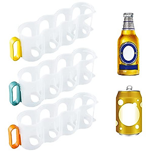 Portable Soda Can Organizer for Camping/Fridge Drink Organizer,6 x 4 Beverage Soda Can Storage Holder Beer Can Racks,Beverage Holder for Outdoor Camping Kitchen Can Organizer