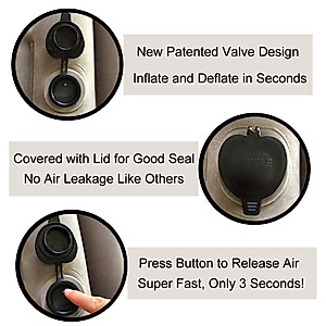 SmartDer Inflatable Travel Pillow, Airplane Pillow with Patented Valve Design, Travel Accessories with Neck and Head Support, Travel Pillows for Long Haul Flights, Cars, Buses, Trains, Office Napping