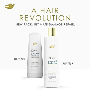 Dove Conditioner Coconut & Hydration for Dry Hair with Bio-Protein Care Technology and Coconut Oil 12 Fl Oz