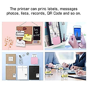 XXXDXDP Mini Printer, 58mm Portable Barcode SD 203Dpi Photo Pocket Mobile Thermal Printer (Color : D)