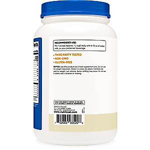 Nutricost Grass-Fed Whey Protein Isolate (Vanilla) 2LBS - Non-GMO, Gluten Free, Natural Flavors