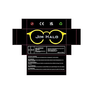 JIM HALO Magnetic 5Pcs Polarized Clip-on Sunglasses Square Lenses Plastic Frame for Night Driving (2218A)