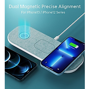 Magnetic Wireless Charger, 30W Fast Wireless Charging Pad Compatible with MagSafe Charger, 3 in 1 Compatible with iPhone 15/14/13/12 Pro Max Plus Mini,Wireless Phone Charger for Galaxy S23/S22/S21/S20