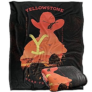 Yellowstone Blanket, 50"x60" Yellowstone Wear The Brand Silky Touch Super Soft Throw Blanket
