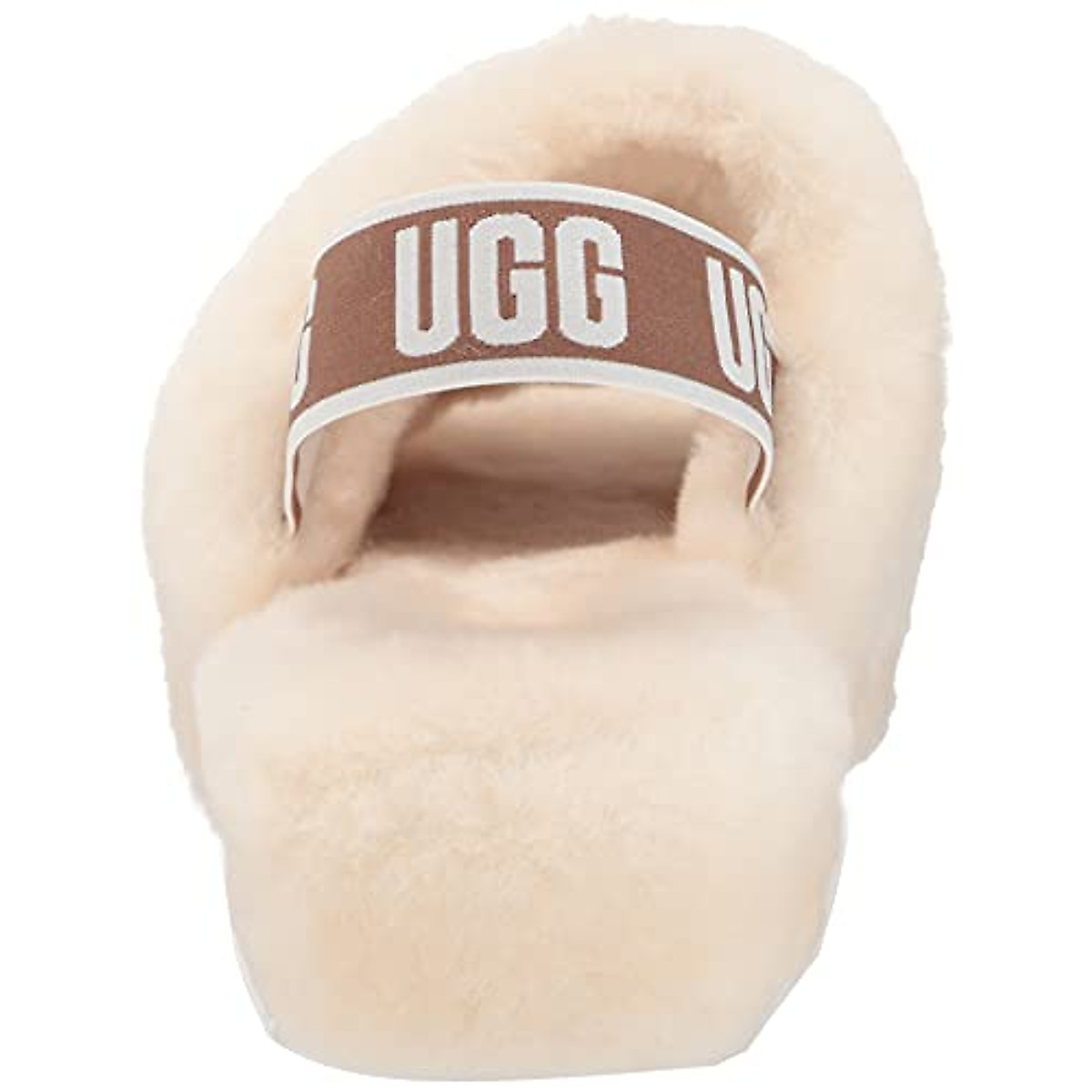 UGG Women's Fluff Yeah Slide Slipper, Natural, 9 M US
