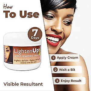 LightenUp Plus Active Skin Brightening Cream - 3.4 Fl oz / 100 ml - Hyperpigmentation Cream, Dark Spots Creams For Face and Body