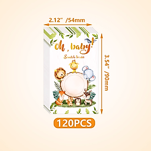 INKNOTE 120 PCS Scratch to Win Scratch Cards for Greenery Baby Shower Scratch Off Game, Baby Shower Activity and Idea, Fun and Easy to Play