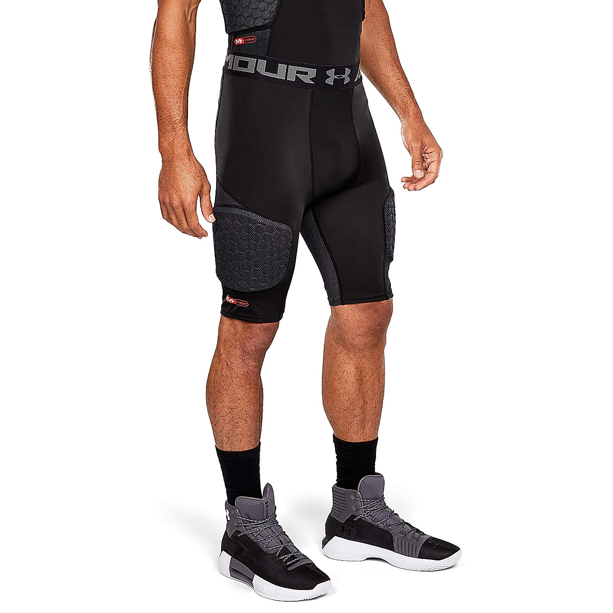 Under Armour Gameday Armour 3-Pad Short Bball-BLK,MD