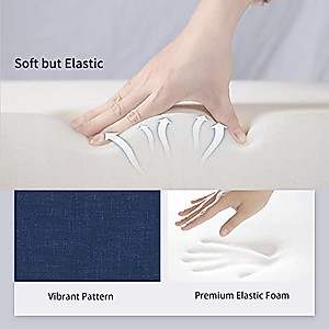 DYTXIII Outdoor Chair Cushion with Ties Set of 2, Round Corner Waterproof Patio Seat Cushion 17"x 16" for Outdoor Furniture, Textured Navy