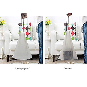 Besli 10 Gallon DrawString Strong Trash Bag Garbage Bag (10 Gallon(90 Bags), White)