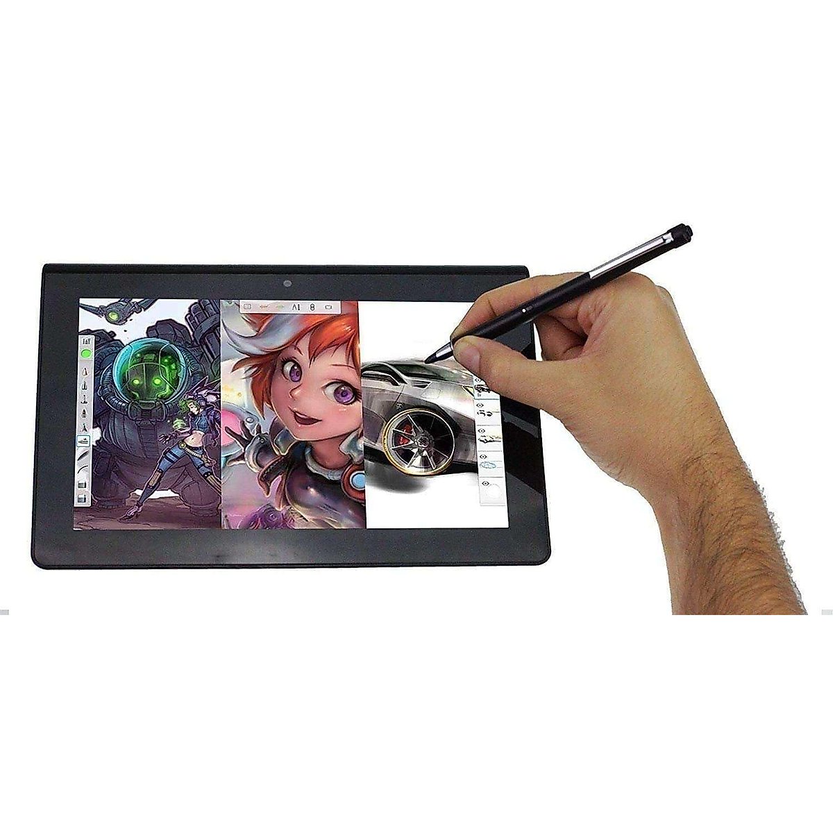 Broonel Black Rechargeable Fine Point Digital Stylus - Compatible with PRITOM 10 inch Android Tablet Android 10.0 OS Tablet