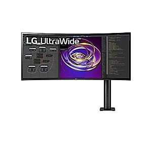 LG 34BP88CN-B 34” 21:9 QHD UltraWide™ Curved Ergo Monitor with HDR10, USB Type-C™, & AMD FreeSync™