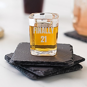 Custom Text Shot Glass 3oz – Personalized Gifts, Engraved Shot Glasses for Party Favors, Weddings and Birthdays (1 Pack)