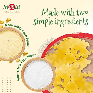 isiBisi Baby Mafalda Pasta - Mini Lasagna Noodles Made With Corn and Rice Flour - Authentic, Healthy Italian Pasta - Vegan, Non-GMO, Organic Artisanal Pasta in Bulk, Made in Italy (1.25 lb)