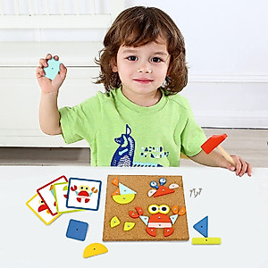 TOOKYLAND Fine Motor Toys, Toy Hammer and Nails Game is Montessori Toys That Exercise Children's Hands-on Skills and Develop Their Imagination for Kids