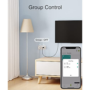 Mini Smart Plug, WISEBOT Wi-Fi Socket Works with Alexa and Google Home, Surge Protector Plug-in Outlet Remote Control and Timer Function, ETL FCC Listed,2.4G Wi-Fi Only,10A 1200W,4-Pack, White