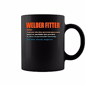Welder Fitter Precision Queswork Vintage Mug - Two Sides Printed